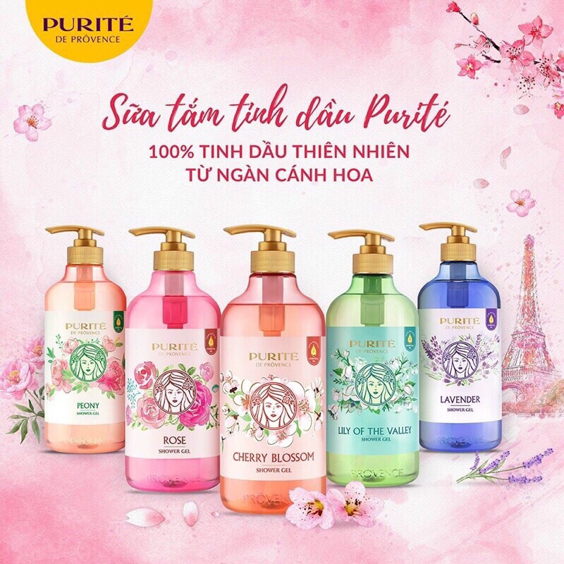 Sữa tắm Purite By Provence Cherry Blossom 850ml | Shopee Việt Nam