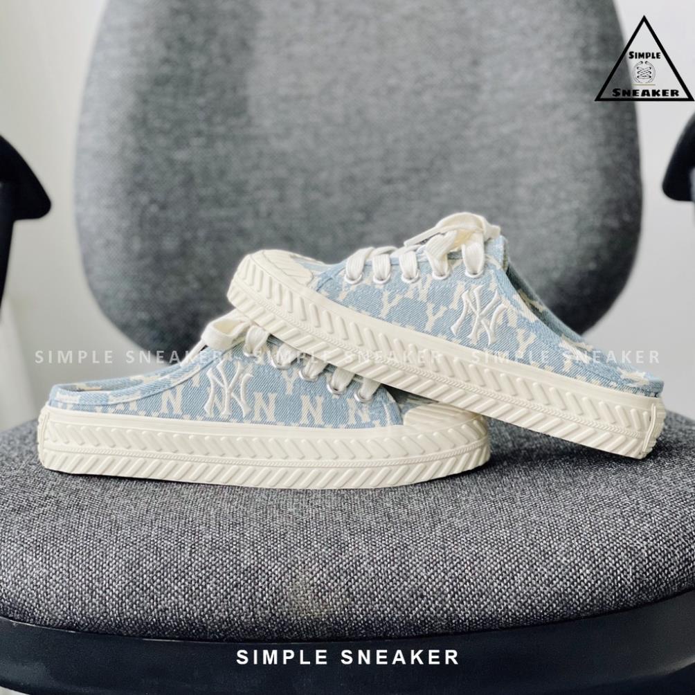 Giày MLB Mule Đạp Gót (Sục) nam nữ chính hãng MLB Mule Monogram Denim ...