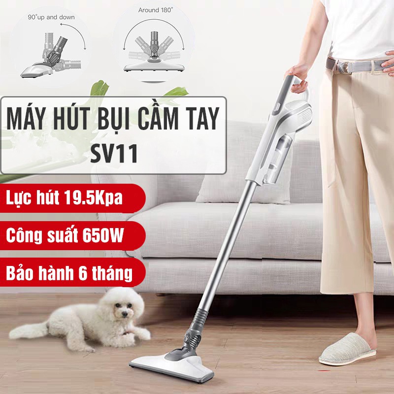 Máy hut bụi cầm tay SV11 công suất 650W công nghệ lốc xoáy Haruren thế hệ mới thiết kế nhỏ gọn ...