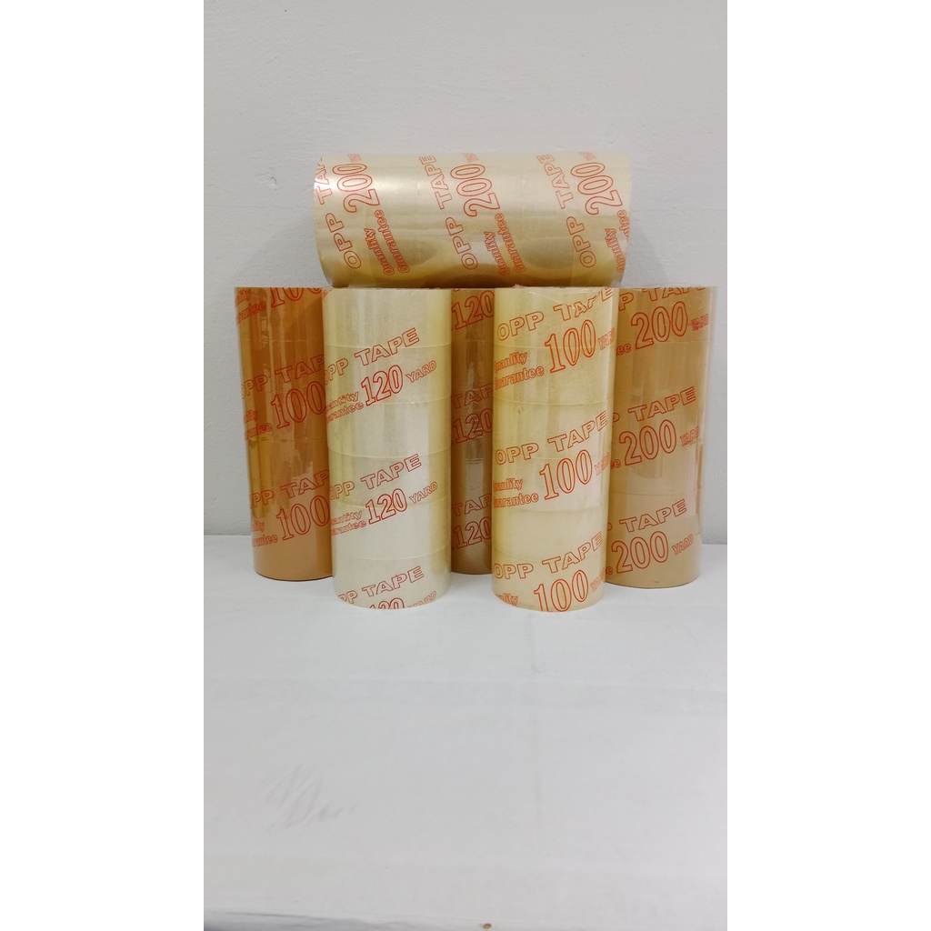 Băng keo Trong – Đục 100ya 1.1kg 120ya 1.4kg 200ya 1.8kg/ Cây(6cuộn) | Shopee Việt Nam
