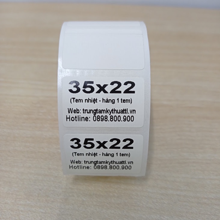 Decal, Giấy in nhiệt mã vạch, tem nhãn 35x22 mm, 1 tem/hàng | Shopee ...
