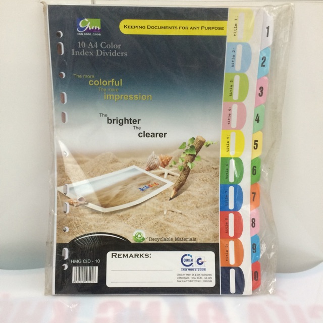 Chia file giấy 10 màu có số (5 bộ/tập) | Shopee Việt Nam