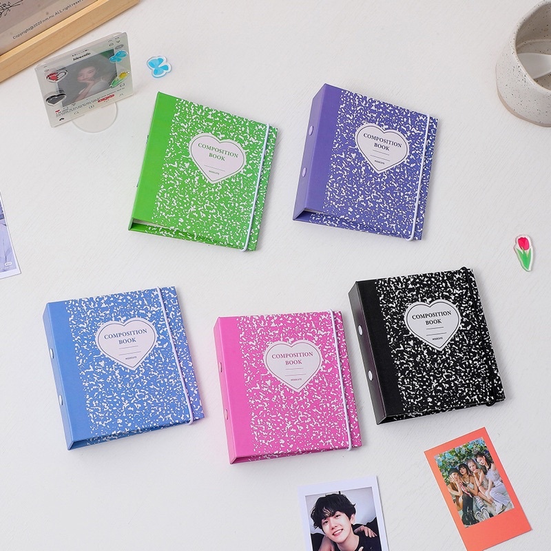 [Dreaming.Paste] Mini binder 1 ô Compostion Book - Sổ lưu trữ bo góc/Sổ ...