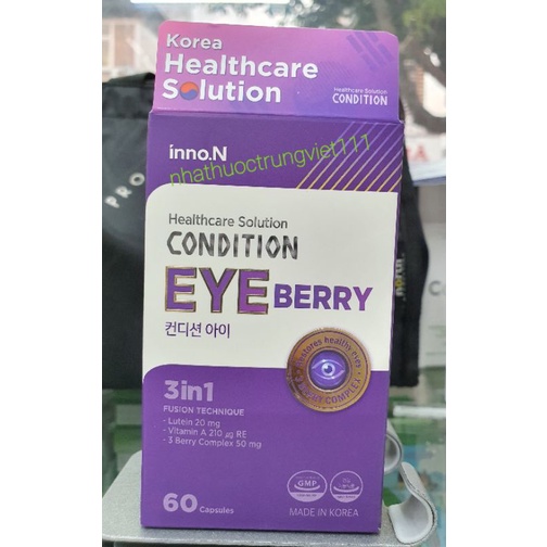 Viên uống tăng cường thị lực ( VIÊN UỐNG BỔ MẮT) CONDITION EYE Berry ...