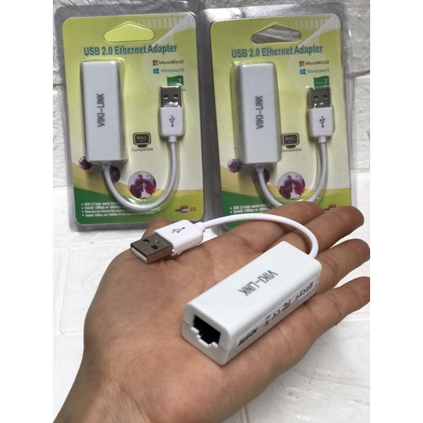 Đầu Dây Chuyển USB ra Lan 2.0 VIKI LINK LAN RJ45 Dùng Cho Máy Tính Để ...