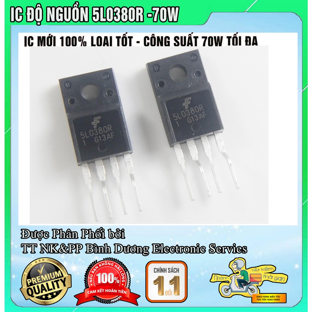 IC NGUỒN XUNG ĐỘ 5L0380R 5 CHÂN MỚI CÔNG SUẨT TỚI 80W | Shopee Việt Nam