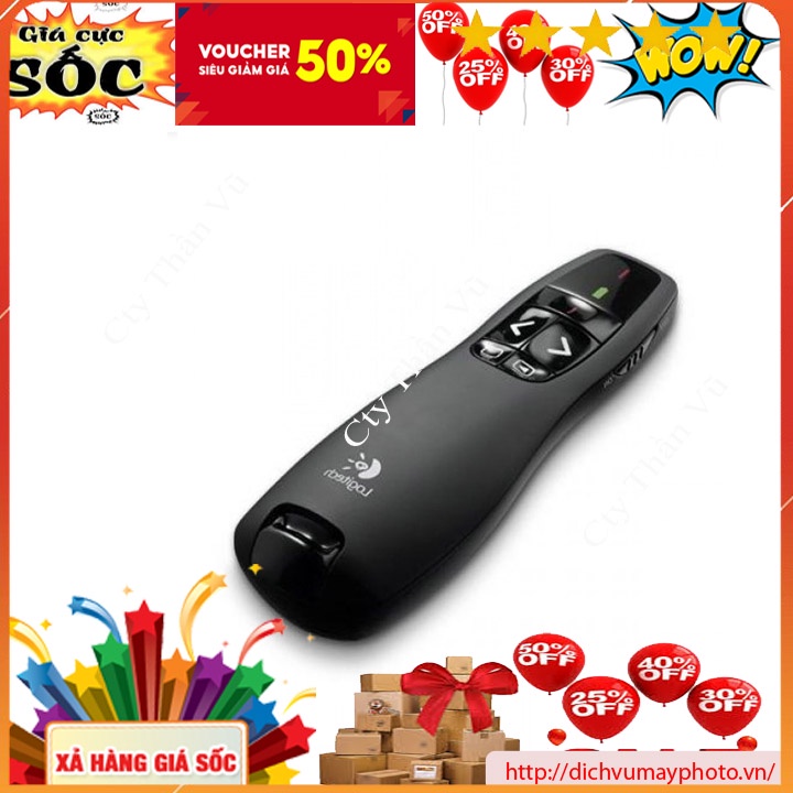 Bút trình chiếu không dây chính hãng logitech R400 kết nối không dây ...