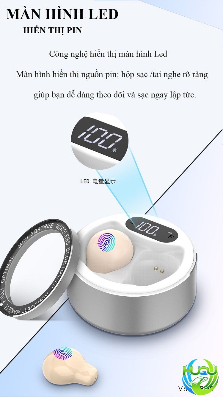 Tai nghe nhét tai Huqu X26 - Kết Nối Bluetooth, Cảm Ứng Vân Tay ...