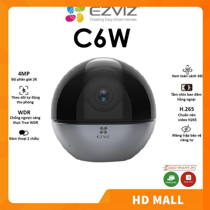 Camera wifi đa năng Ezviz C6W (4MP) 2K Quay quét 360 độ - Hàng Chính ...