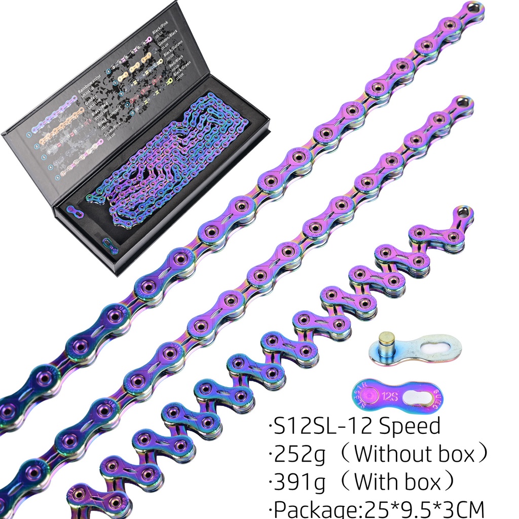 Sumc Full Nửa Màu Rỗng Dây Xích Xe Đạp MTB 9 10 11 12 Tốc Độ / 116 / 126L, Tương Thích Với ...