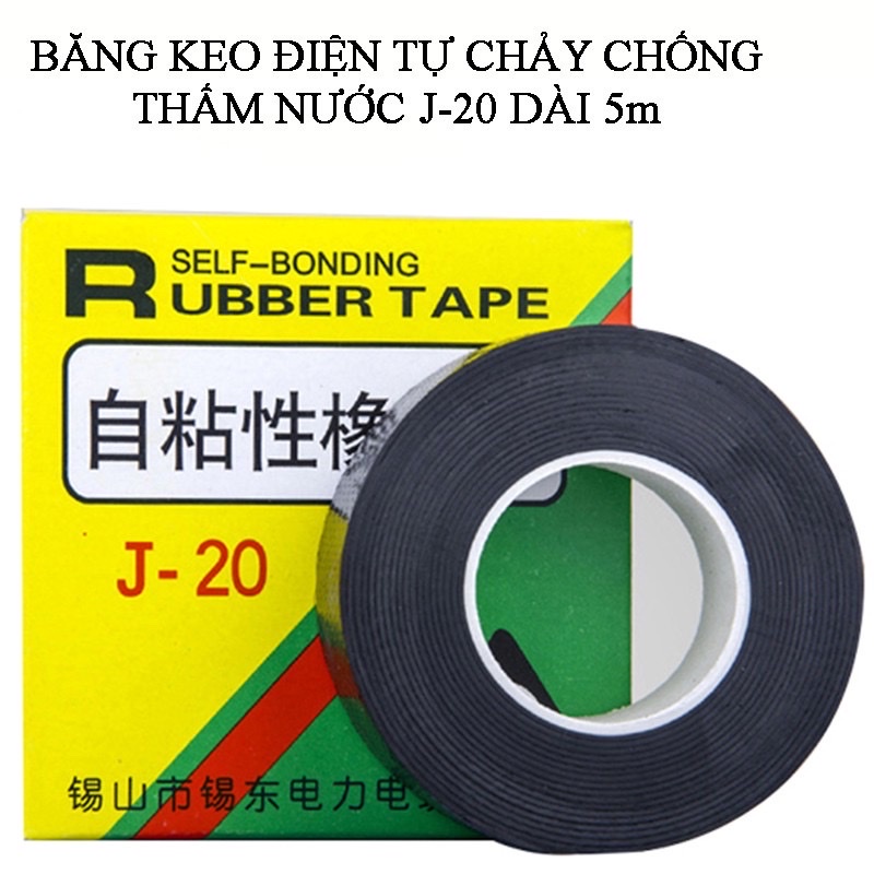 Băng keo băng dính cách điện cao su non J-20, Băng dính cao thế 10kV dài 5m | Shopee Việt Nam