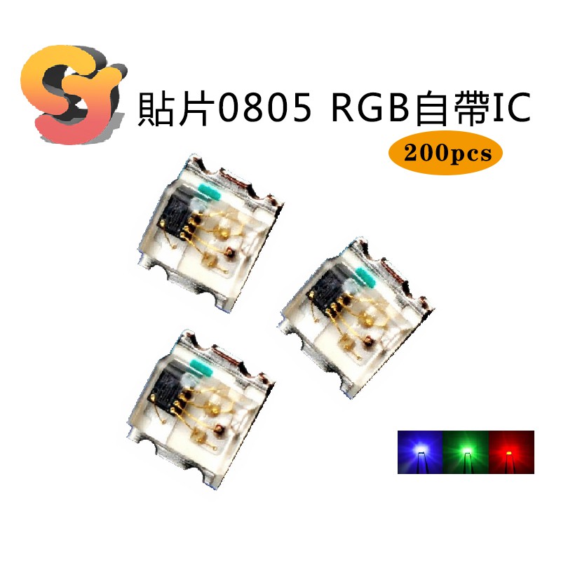 200 Chiếc 0805 Miếng Dán LED RGB Chậm Flash / Flash Tự Đánh Bóng Đi Kèm ...