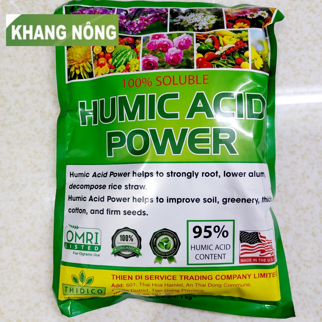 Phân bón HUMIC ACID POWER 95%- bột- nhập khẩu Mỹ 1kg | Shopee Việt Nam