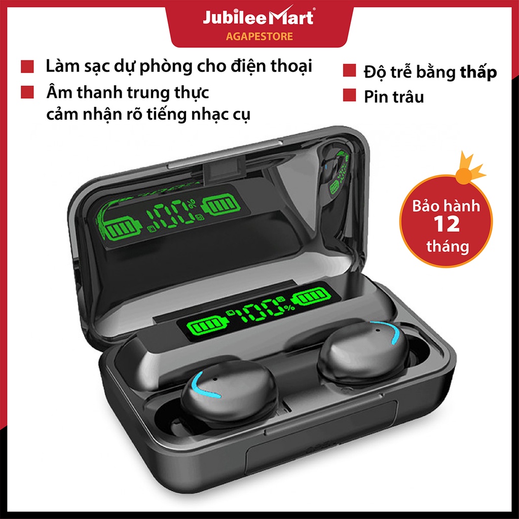 Tai nghe không dây F9 PRO Kết Nối Bluetooth Tặng Đèn LED 4K | Shopee ...