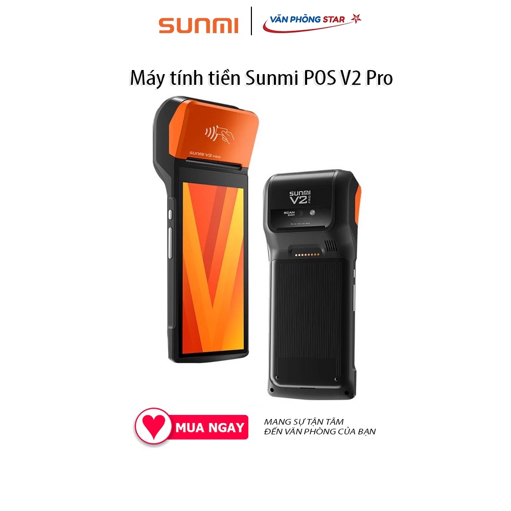 Máy pos bán hàng cầm tay Sunmi V2 Pro 5,99″ HD CPU Qualcomm Snapdragon Hỗ trợ 4G , Wifi 2.4G ...