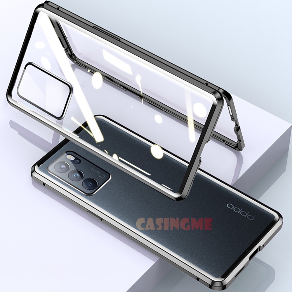 Ốp điện thoại kính cường lực bảo vệ toàn diện 360 độ cho Oppo Reno6 Reno 6 Z Pro plus 5 4 Reno5 ...