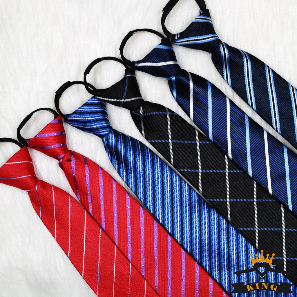 Cà vạt nam KING caravat công sở và chú rể thắt sẵn bản nhỏ 5cm 6cm 8cm hàn quốc thời trang lịch ...