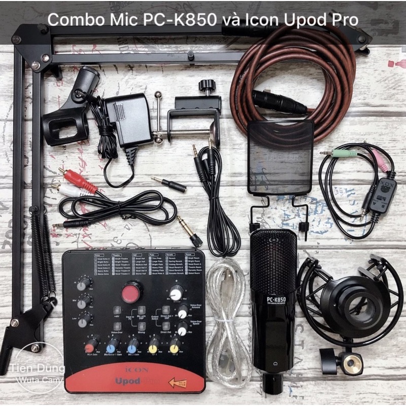 Combo Hát Thu Âm Livestream Cao Cấp Míc TAKSTAR PC K850 Kèm Soun Card ...