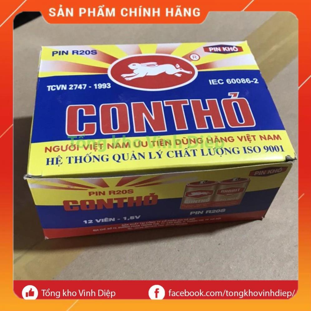 Hộp 12 viên pin đại Con Thỏ R20S - Hàng tốt | Shopee Việt Nam