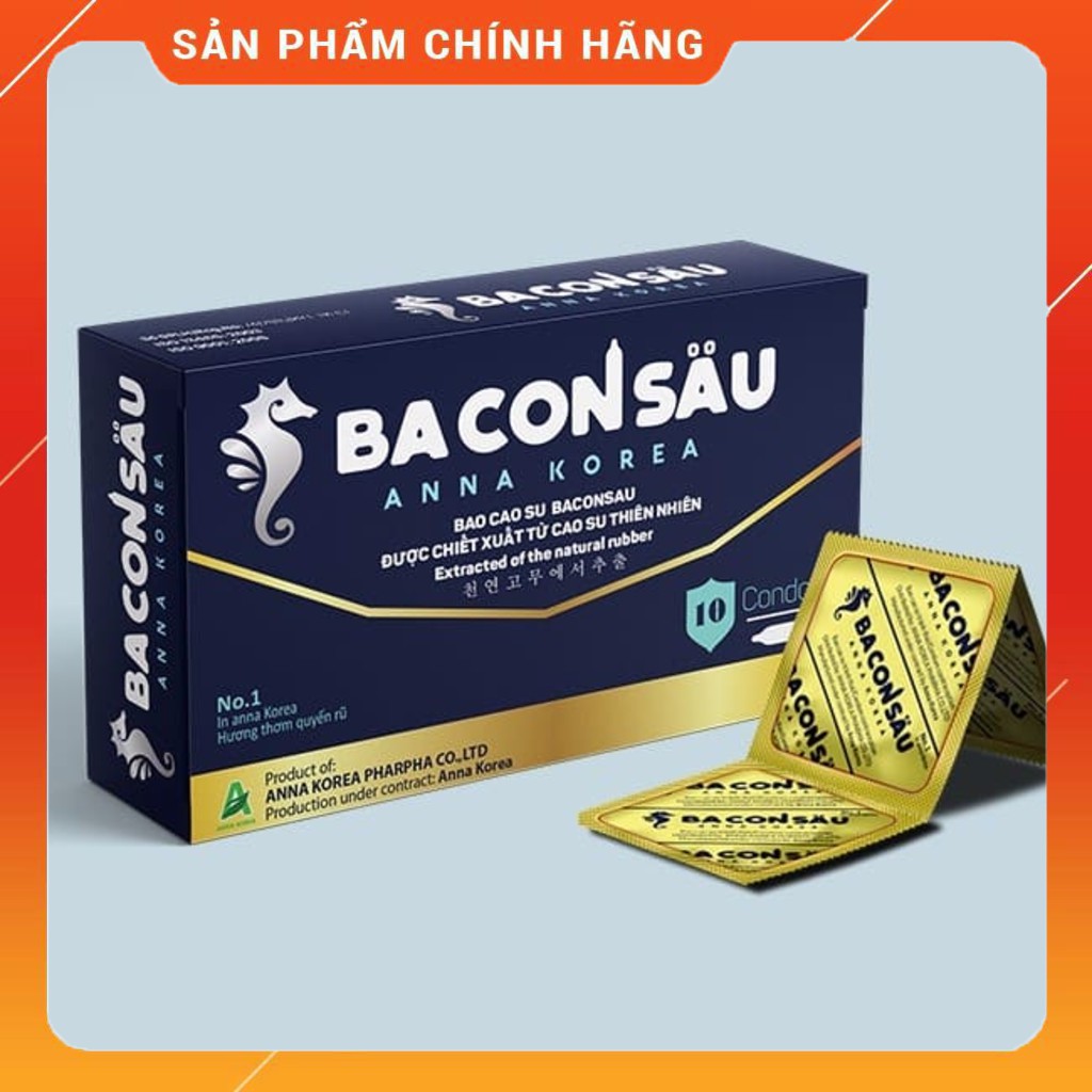 (Chính Hãng)_ Bao Cao Su Ba Con Sâu_Chiết Xuất Từ Cao Su Thiên Nhiên_10 ...