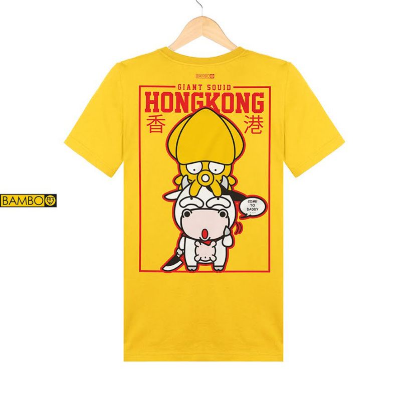 Áo thun nam BAMBO mẫu Giansquid mik màu vàng | Shopee Việt Nam