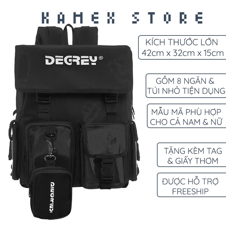 Balo Degrey + Tặng kèm tag, giấy thơm - Kamex backpack | Shopee Việt Nam