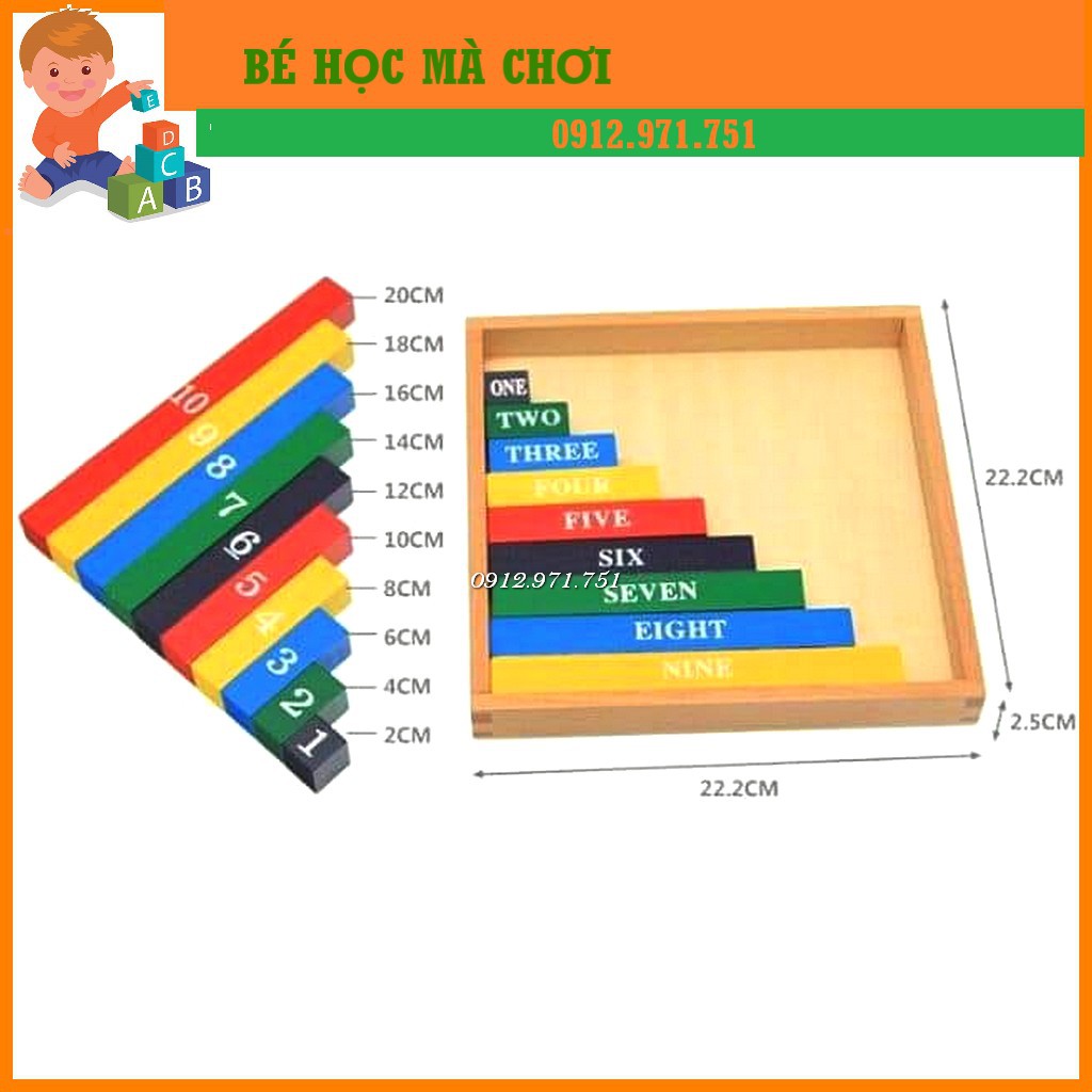 Thanh mầu số học Montessori - Mini Small Numerical Rods | Shopee Việt Nam