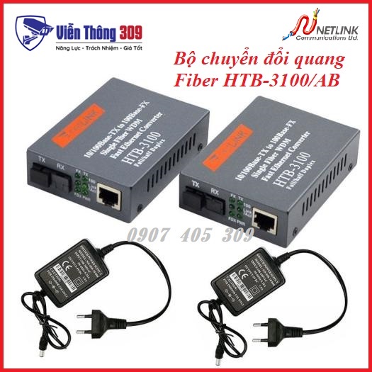 Bộ chuyển đổi quang điện Netlink 1 sợi tốc độ 10/100Mb Single Fiber HTB-3100/AB | Shopee Việt Nam
