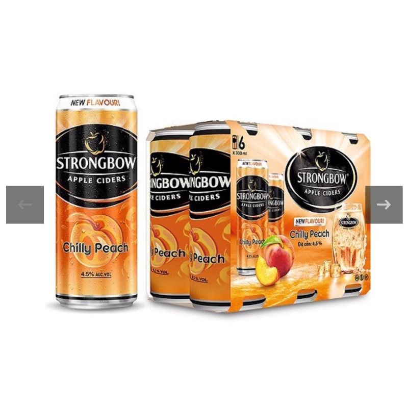 Nước trái cây lên men Strongbow 330ml táo, dâu, nho , mật ong (6lon/lốc ...