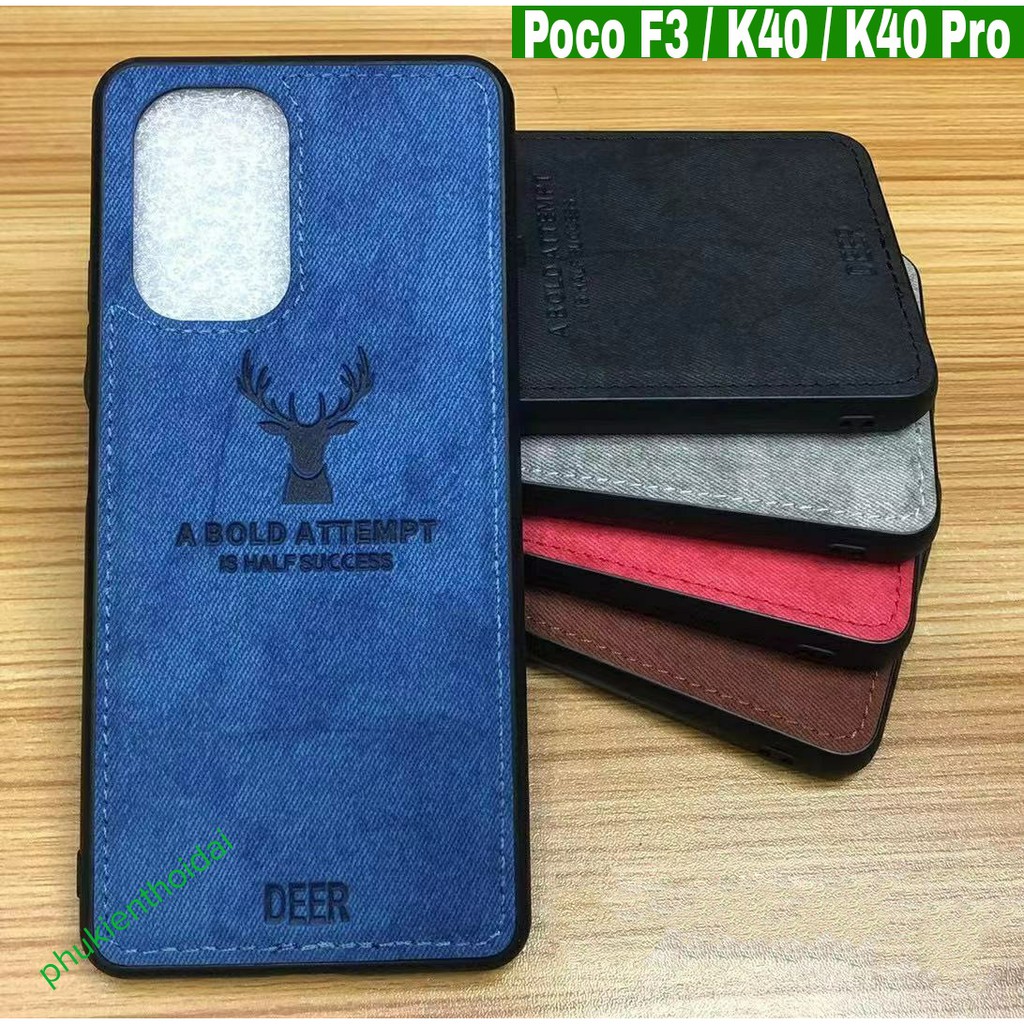 Ốp lưng Redmi K40 / K40 Pro / Poco F3 / K50 / K50 Pro / K50 Ultra / K60 / K60 Pro vải hình hươu ...