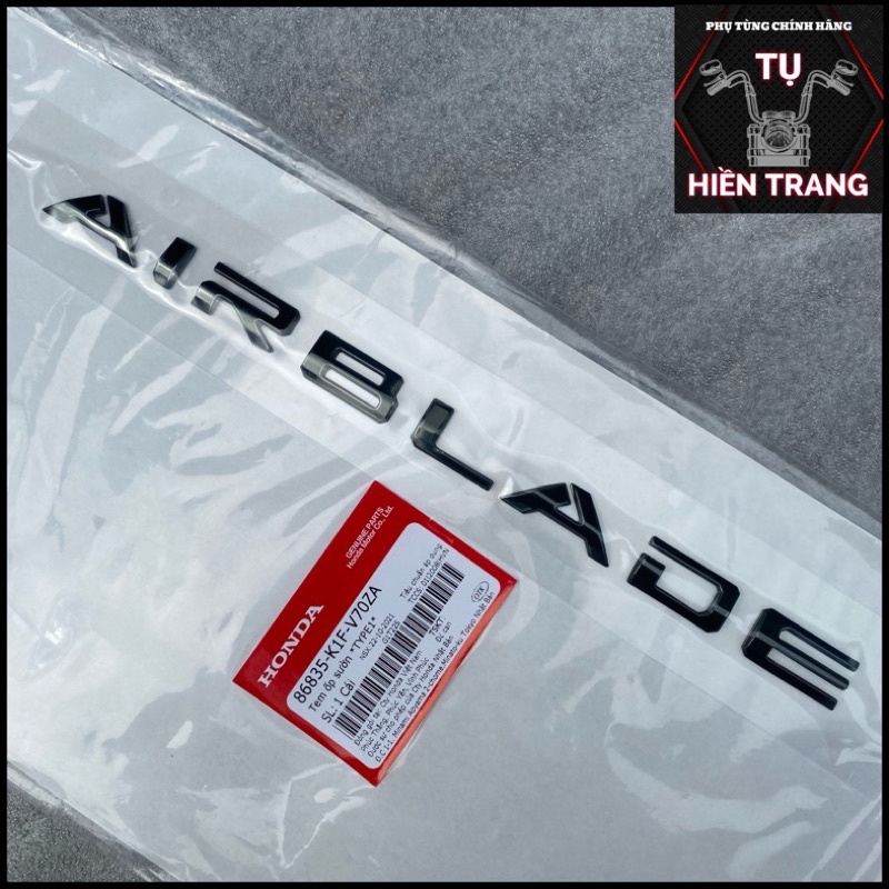 TEM LOGO ỐP SƯỜN AIRBLADE NỔI 3D MÀU ĐEN ZIN AIRBLADE GIỚI HẠN 2021 ...
