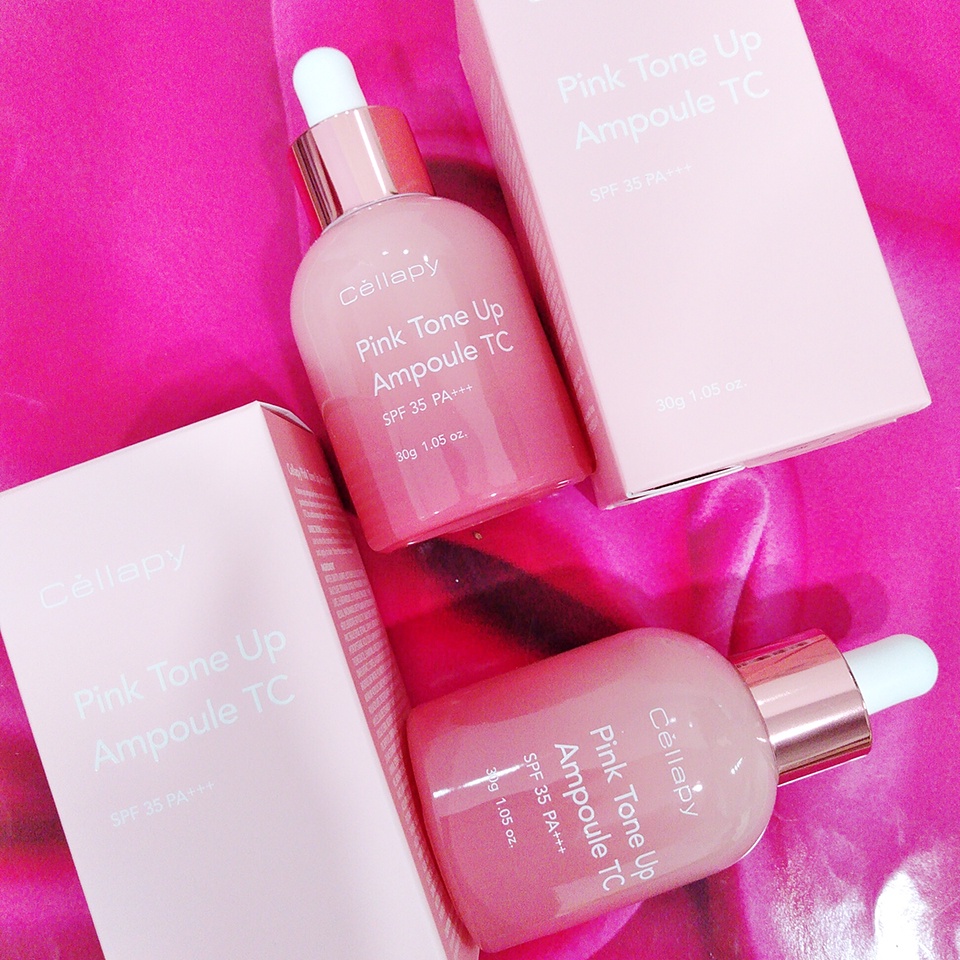 SERUM DƯỠNG TRẮNG - CHỐNG NẮNG CELLAPY PINK TONE UP AMPOULE | Shopee ...