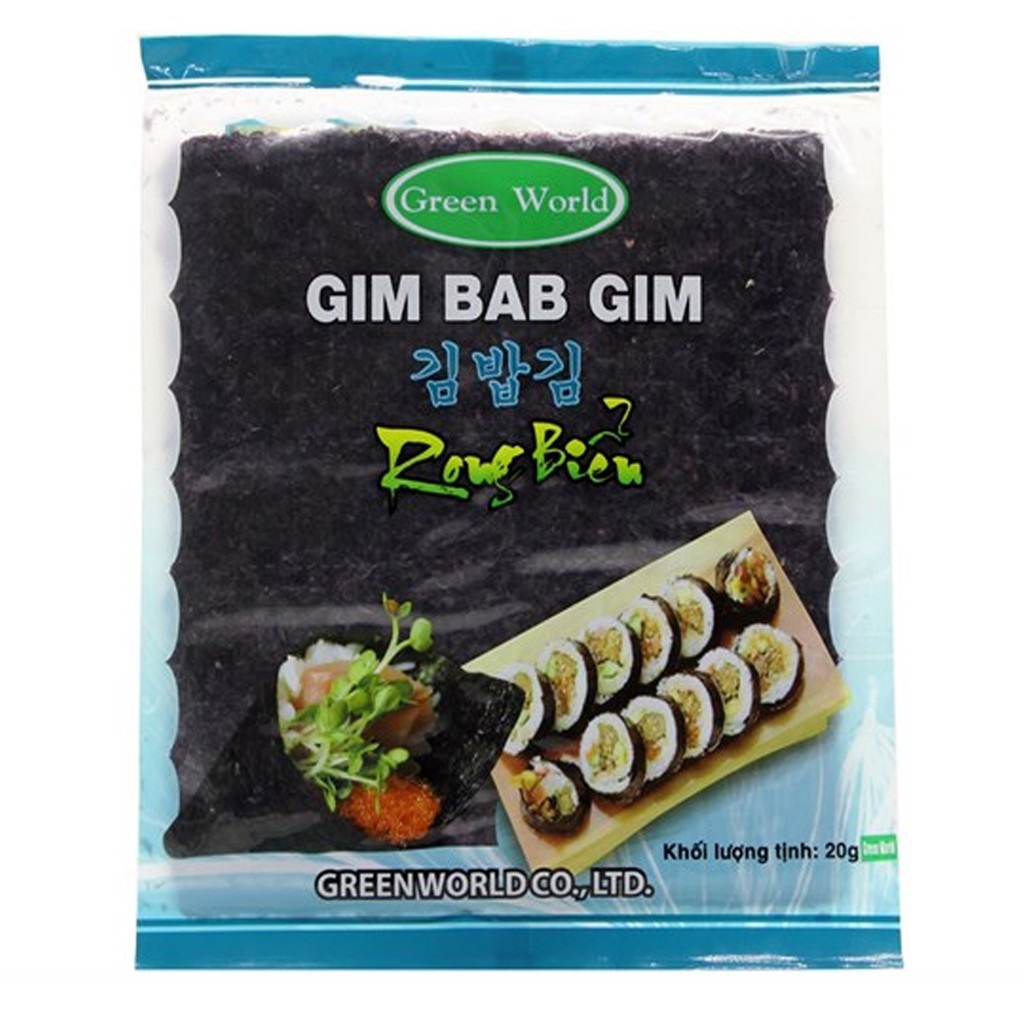 Rong biển Gimbab 20g ( 10 lá ) GREEN WORLD | Shopee Việt Nam