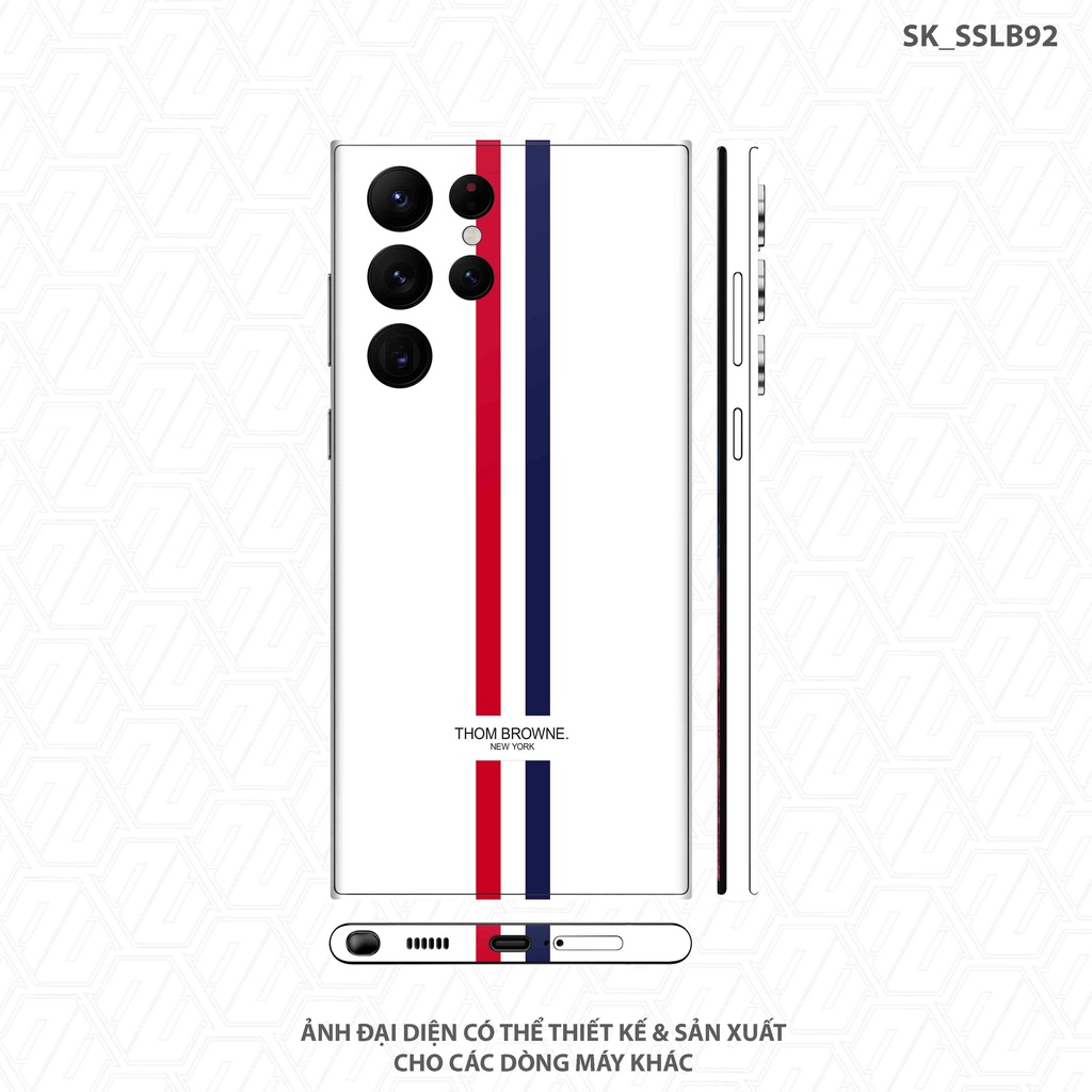 Miếng Dán Skin Thom Browne Trắng Dành Cho Samsung Fold 4/S22 |SK_SSLB92| Chất Liệu Cao Cấp ...