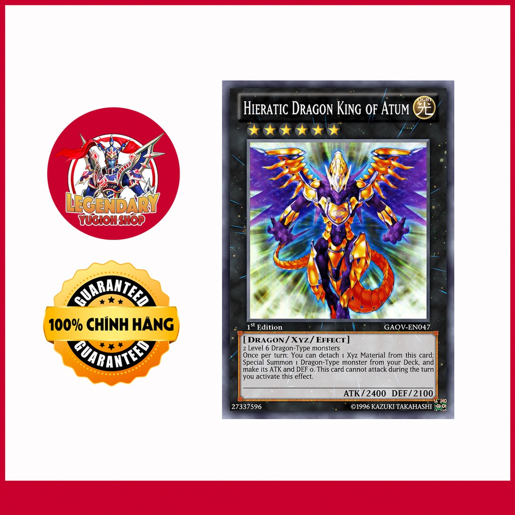 [Thẻ Bài Yugioh Chính Hãng] Hieratic Dragon King of Atum | Shopee Việt Nam