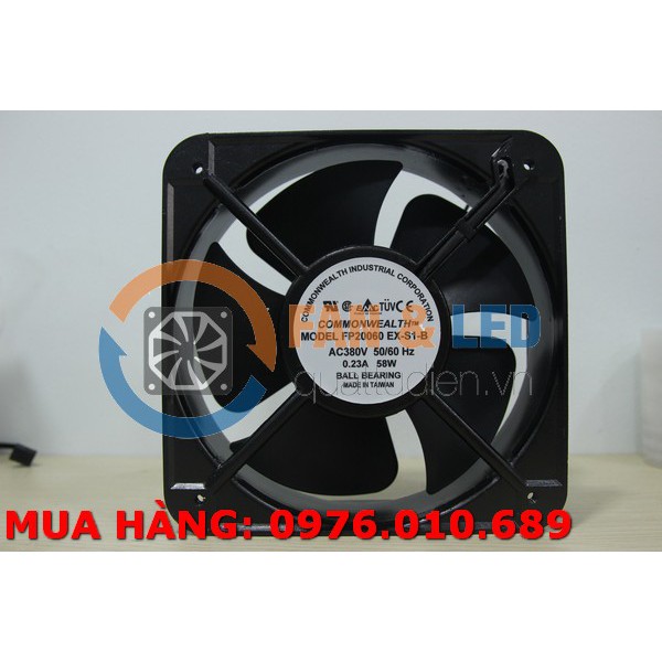 Quạt hút tản nhiệt AC COMMONWEALTH FP-20060EX-S1-B, 220V/240VAC, 200x200x60mm | Shopee Việt Nam