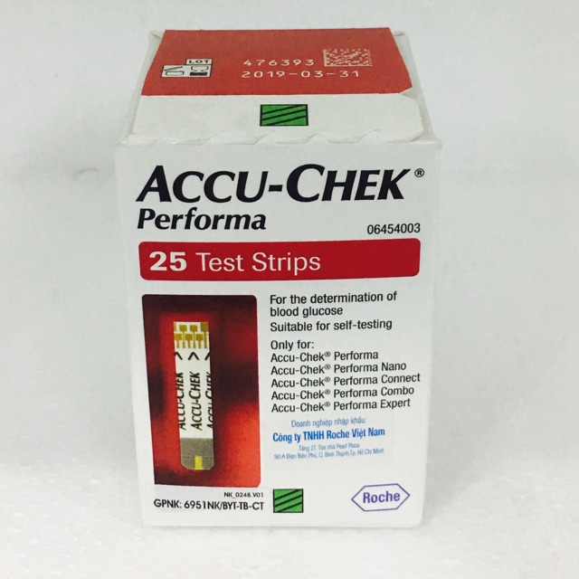 Que thử đường huyết Accu Chek Performa 25 test | Shopee Việt Nam