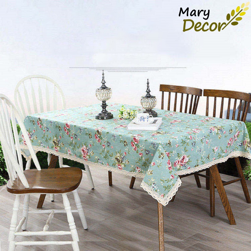 Khăn trải bàn ăn Mary Decor bằng vải lanh cotton chống bụi, Trang trí ...