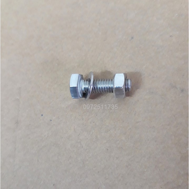 Bulong inox M6 túi 20 bộ (thân, ecu, đệm phẳng) | Shopee Việt Nam