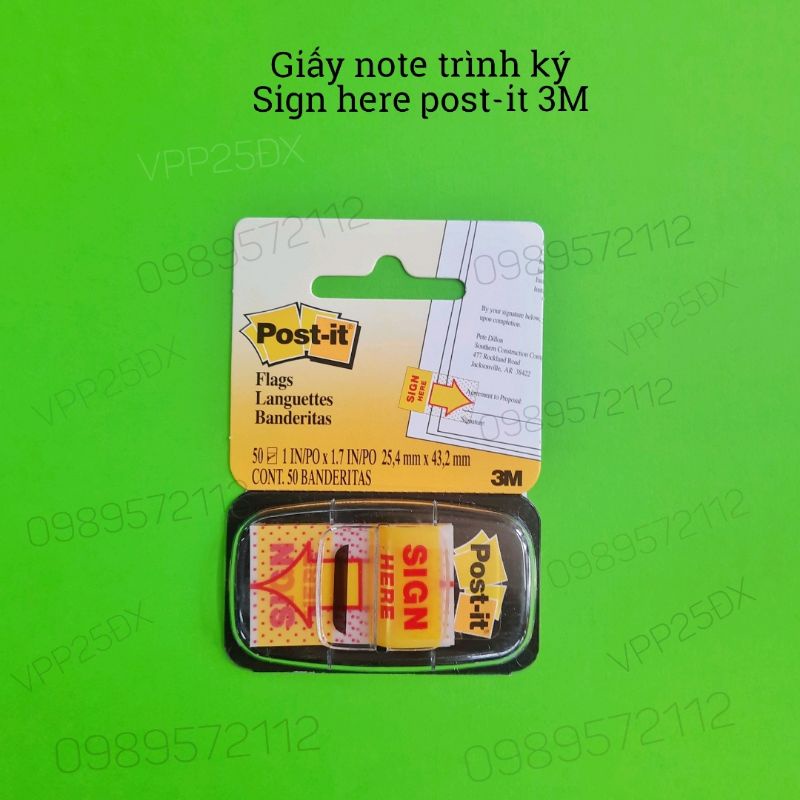 Giấy Note trình ký Sign here Post-it 3M. | Shopee Việt Nam