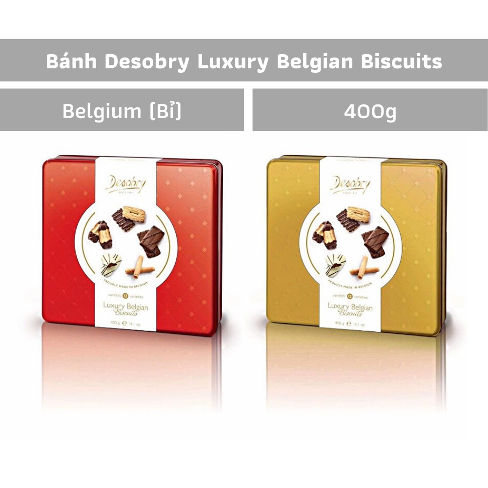 BÁNH QUY DESOBRY LUXURY BELGIAN BISCUITS 12 VARIETIES 400G | Shopee ...