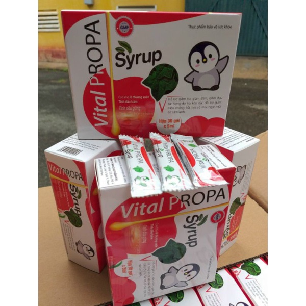 Vital propa Syrup bổ phế giảm ho, long đờm, đau rát họng hộp 30 gói ...