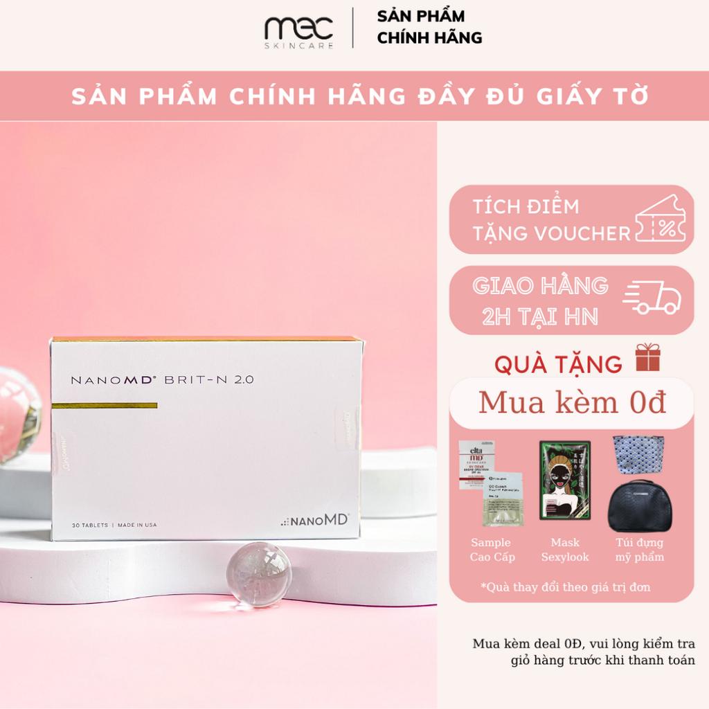 Viên uống collagen Nano MD Brit-N 2.0TM sáng da, chống nắng 30 viên ...