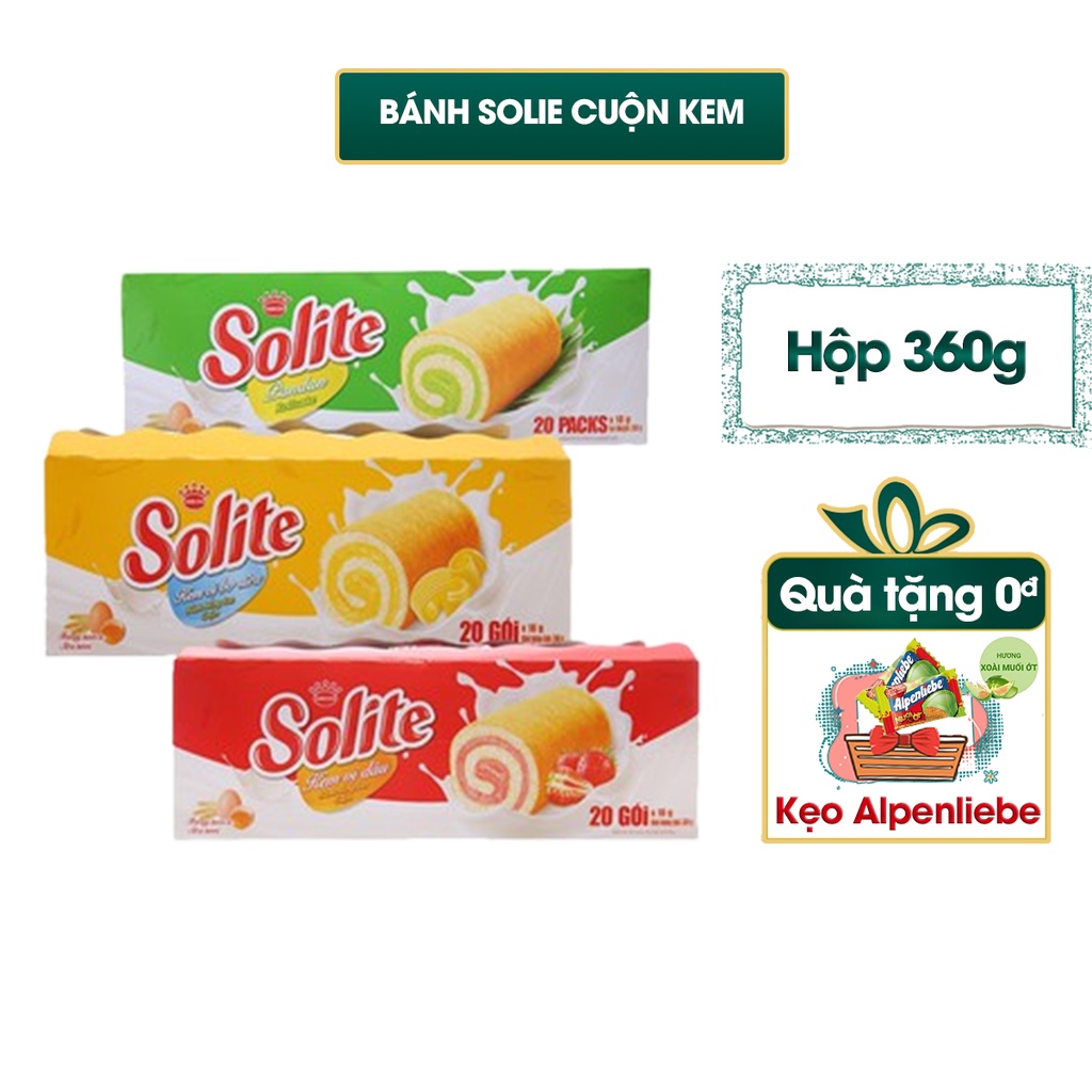 Bánh solite cuộn kem Kinh đô hộp 360g 20 cái | Shopee Việt Nam