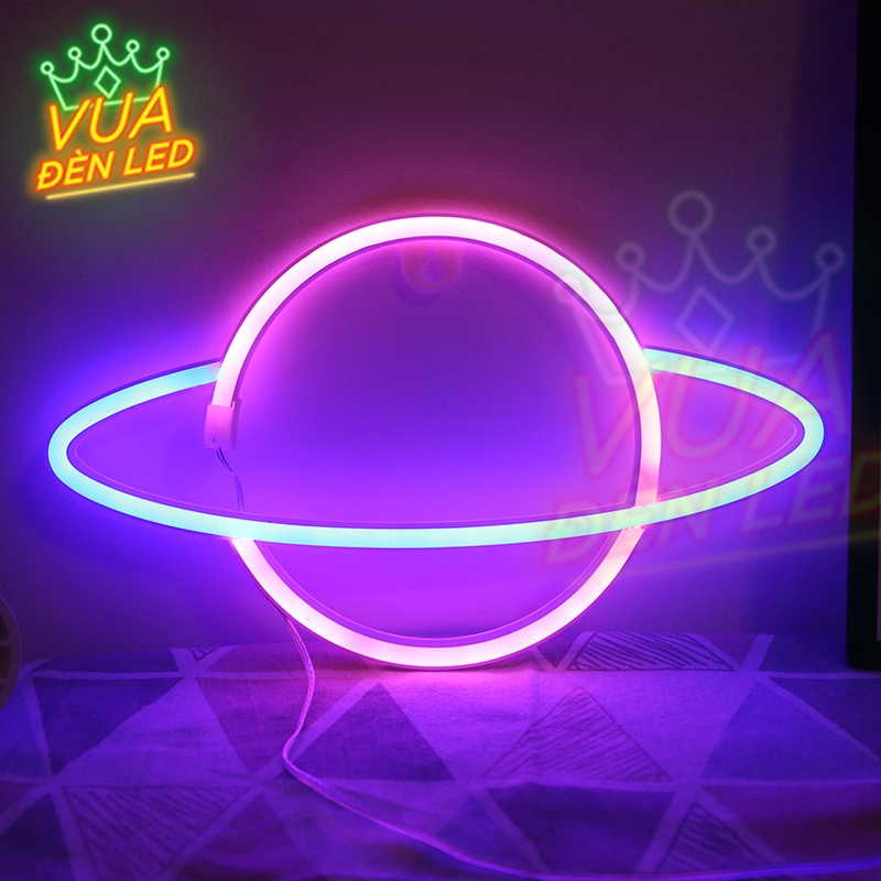 Đèn led neon trang trí phòng ngủ VUA ĐÈN LED treo trường đa dạng kiểu dáng màu sắc, tặng móc ...