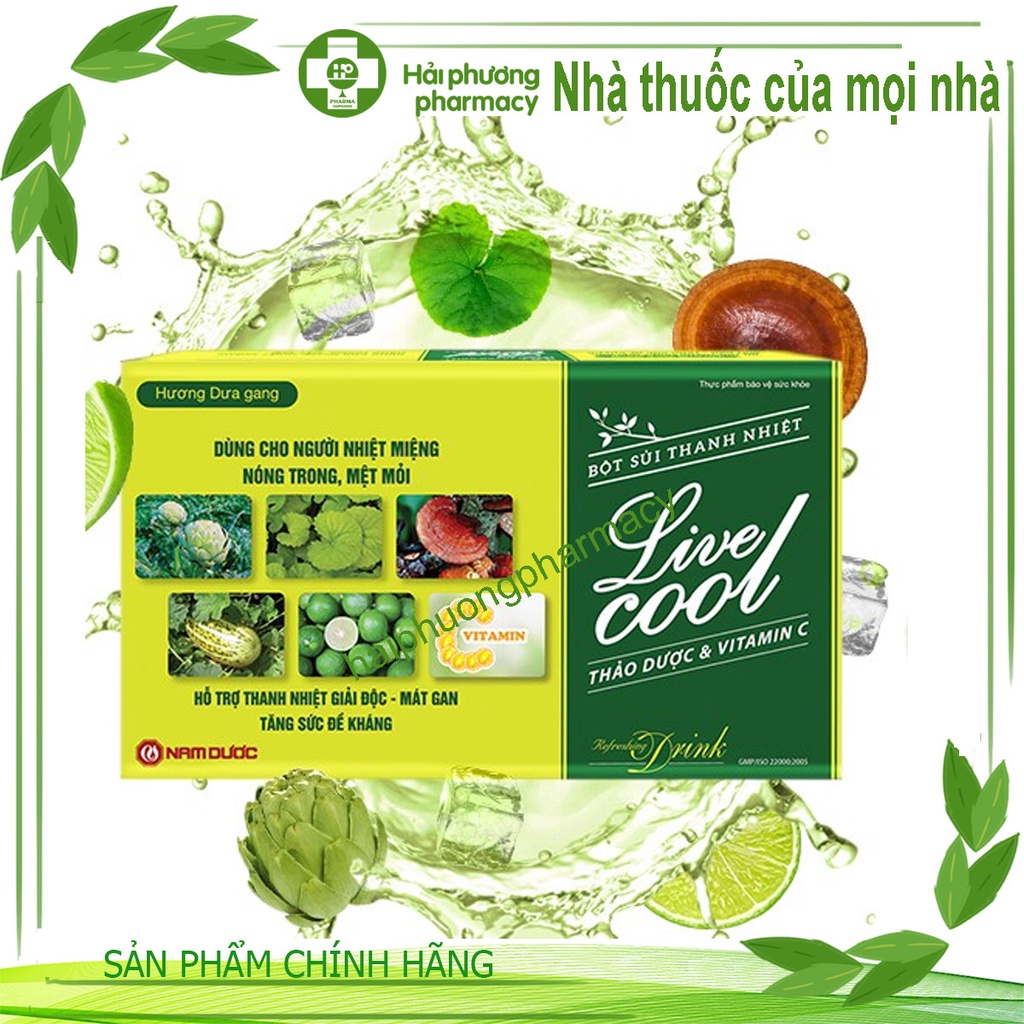 [ Chính Hãng ] Bột sủi thanh nhiệt Livecool Nam Dược (Hộp 10 gói ...
