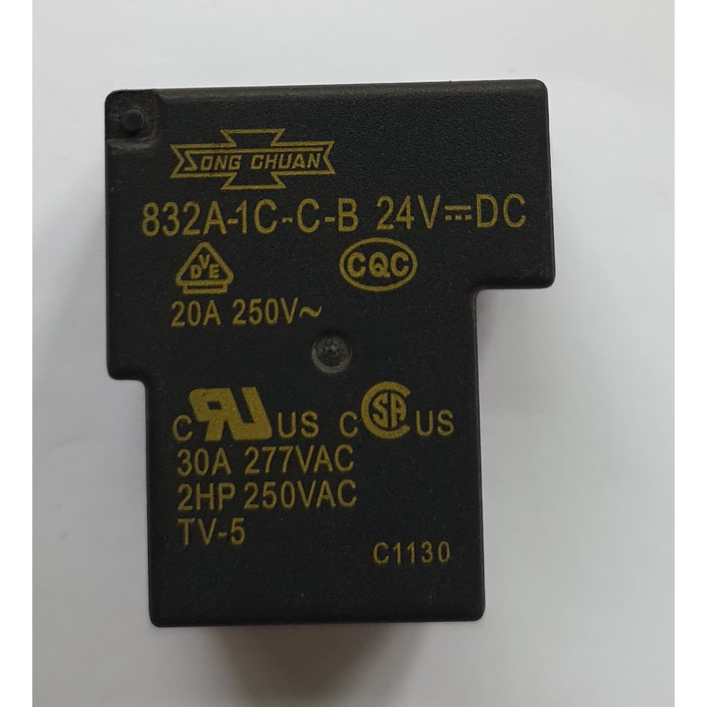 Role 24v 20A 5 chân; Relay 5 chân 24v 20a tháo máy nguyên bản | Shopee ...