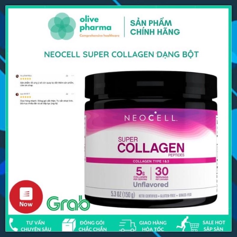 NEOCELL SUPER COLLAGEN dạng bột Type 1 & 3 Mẫu Mới- Hàng Mỹ | Shopee ...