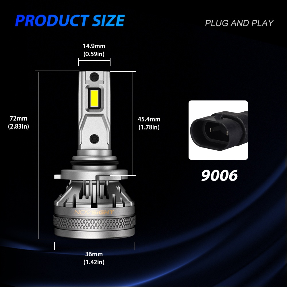 Đèn LED Pha Cos Ô Tô Xe Hơi Siêu Sáng Cao Cấp NovSight N37 22000LM ...