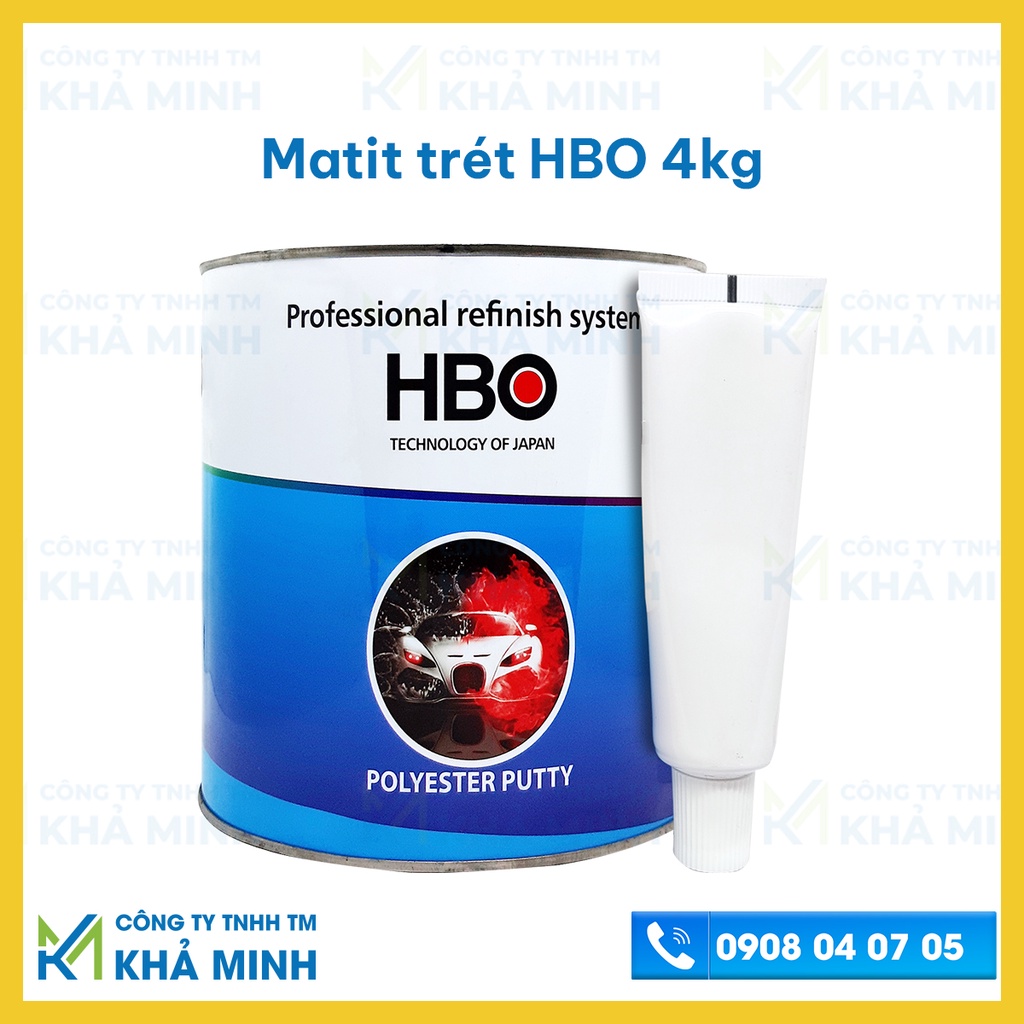 Bả matit HBO 2 thành phần trét trên nhựa, kim loại với độ bám cực tốt ...